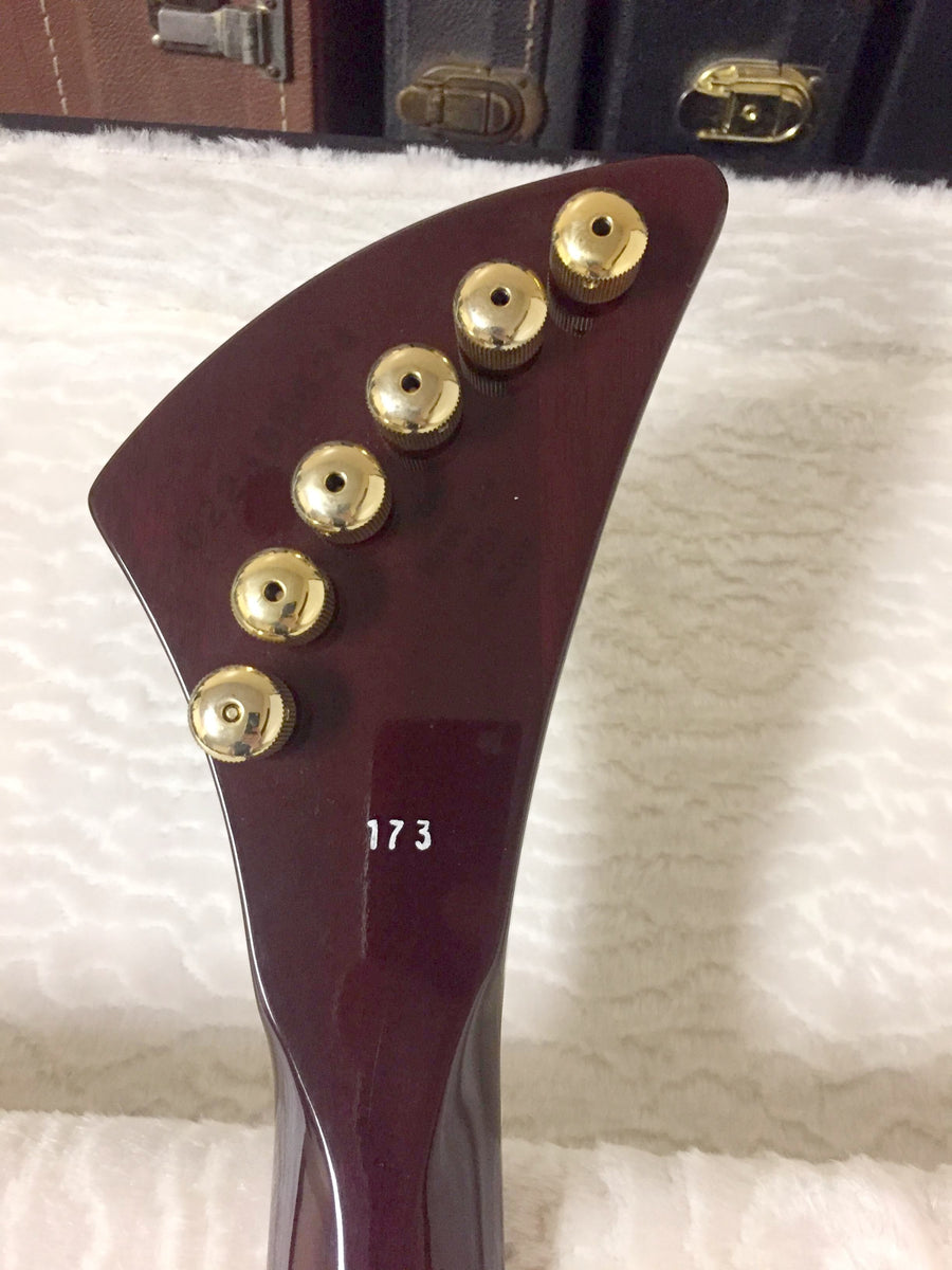 SOLD **** Gibson GOTM Reverse Explorer Dark Cherry #173 – Jimmy Wallace ...