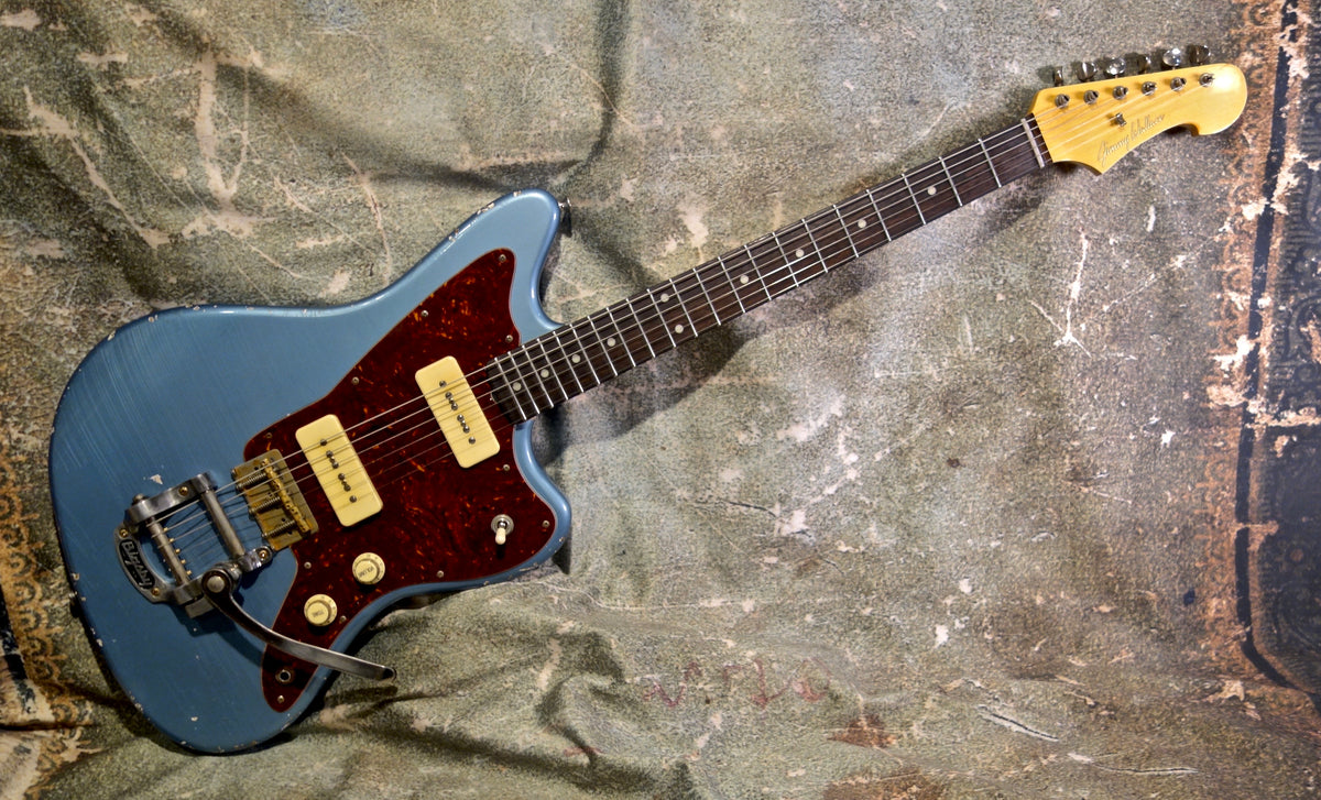 Jimmy Wallace Costello in Aged Pelham Blue – Jimmy Wallace Guitars
